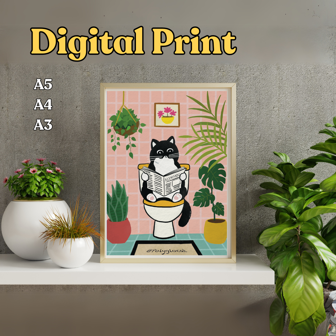 Digital print - Felix en el baño - Alemando